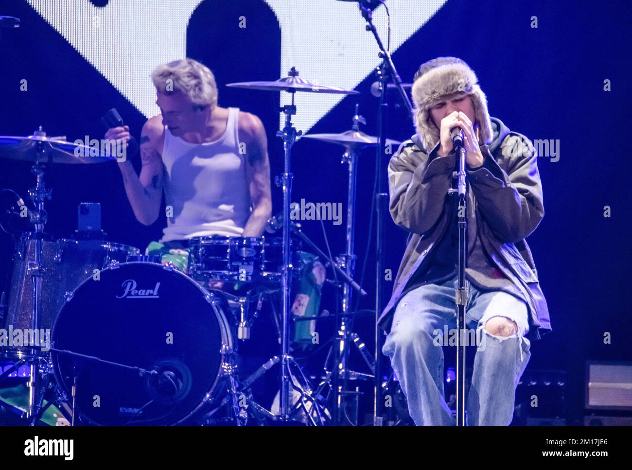 The Kid LAROI performs onstage at the iHeartRadio Z100's Jingle Ball ...