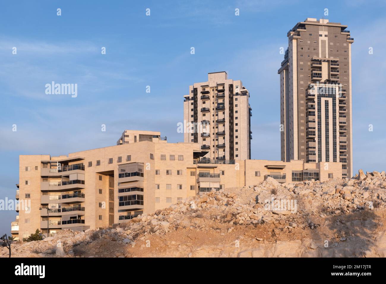 Sunset Cityscape, typical israel Architecture. modern building ...