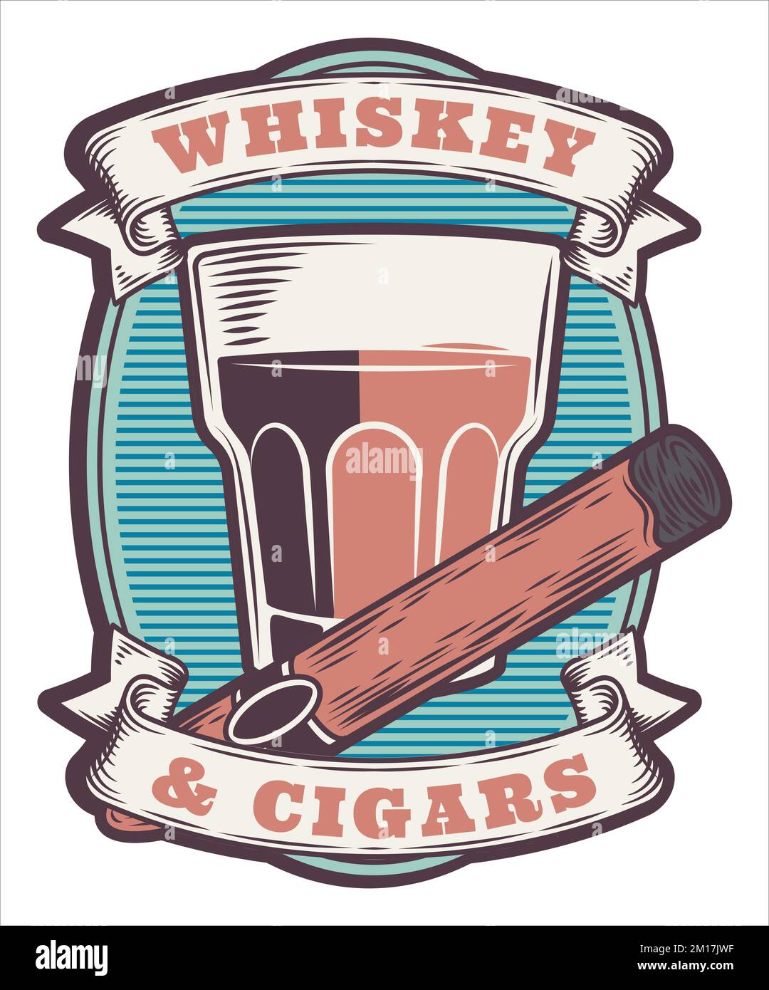 Cigar smoke and drink Stock Vector Images - Alamy