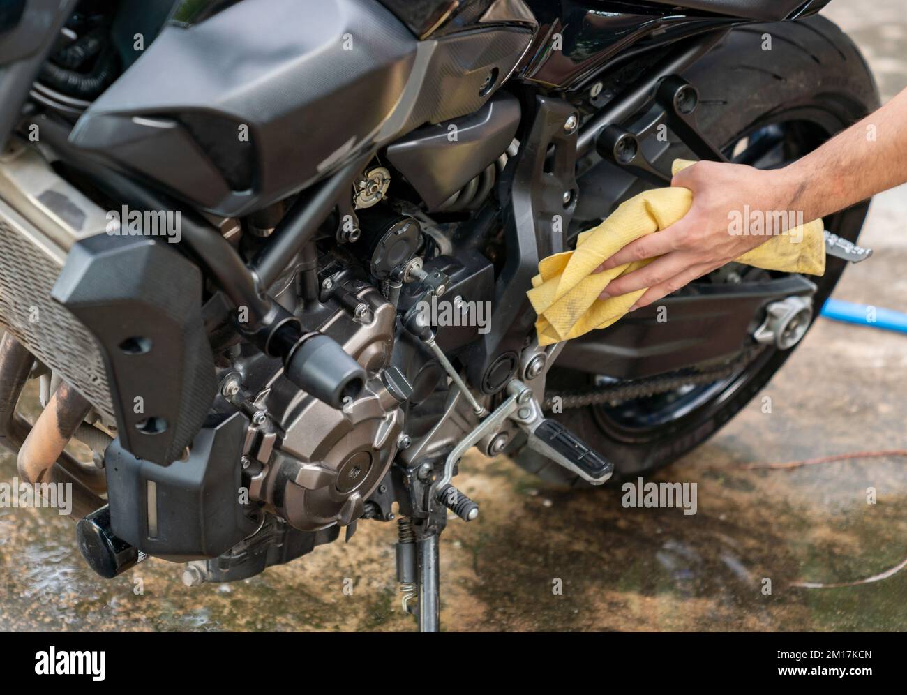 Cleaning motorcycle hi-res stock photography and images - Alamy