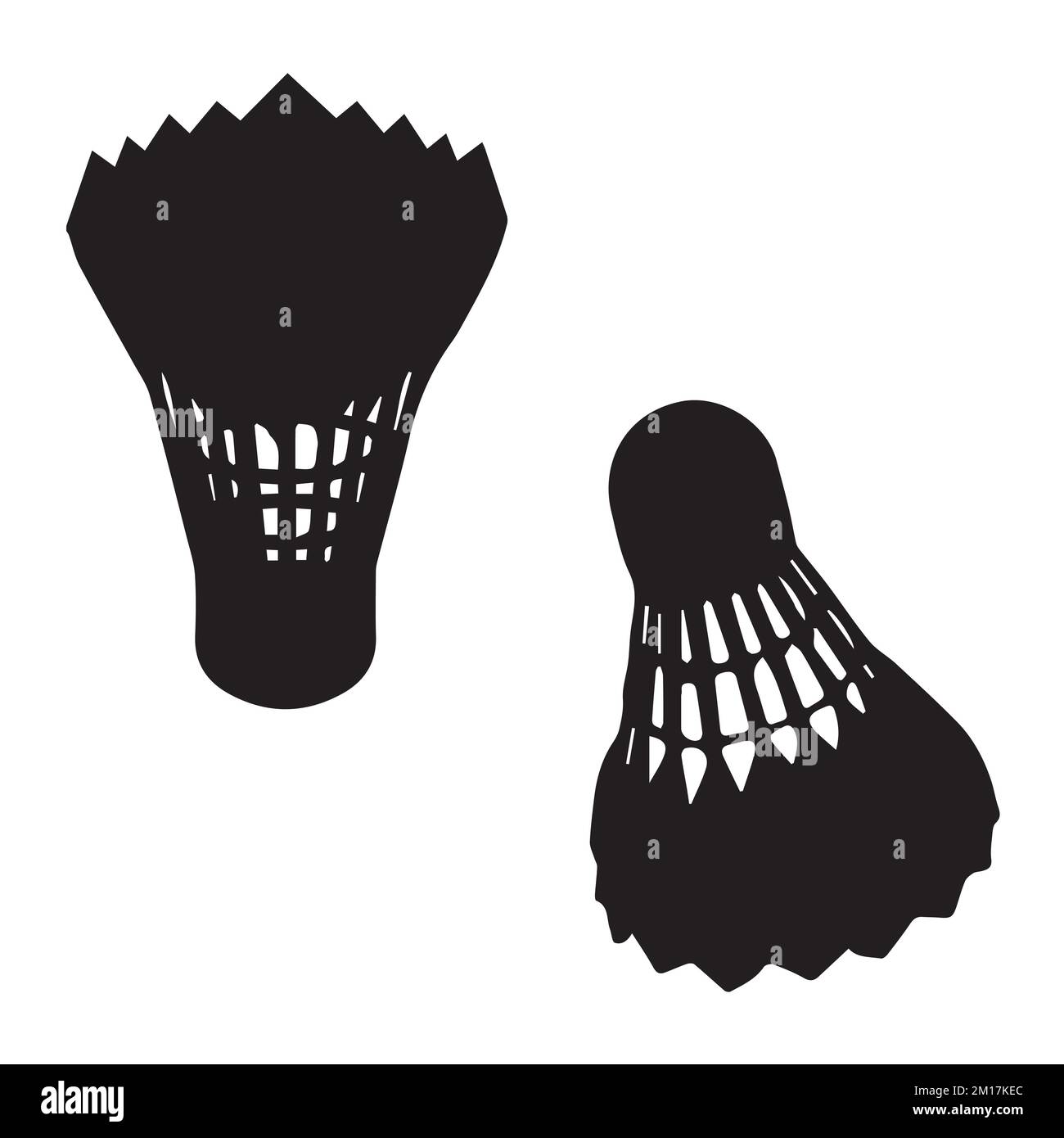 Vector Illustration of Shuttlecock Silhouette Stock Vector Image & Art ...