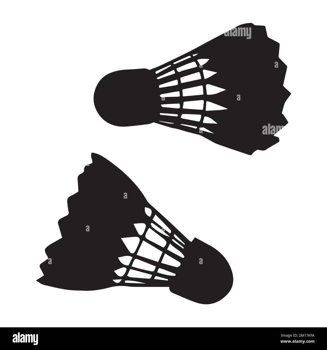 Vector Illustration of Shuttlecock Silhouette Stock Vector Image & Art ...