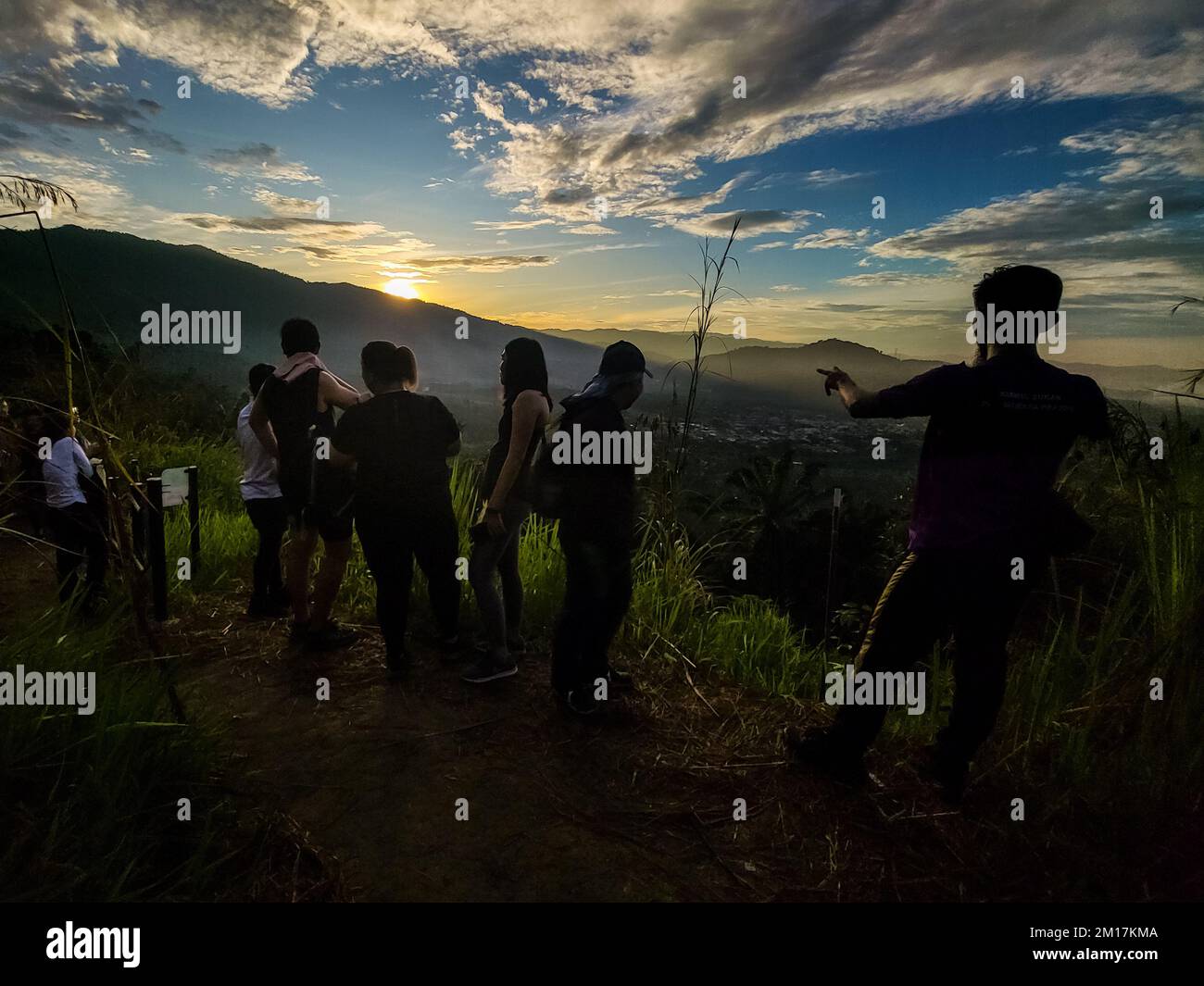 Hiking to the Broga Hill to see sunrise Stock Photo - Alamy