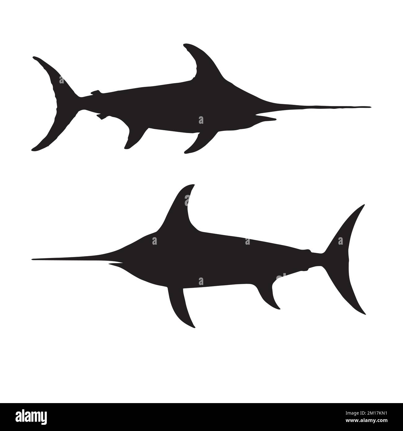 Swordfish fish black silhouette hi-res stock photography and images - Alamy