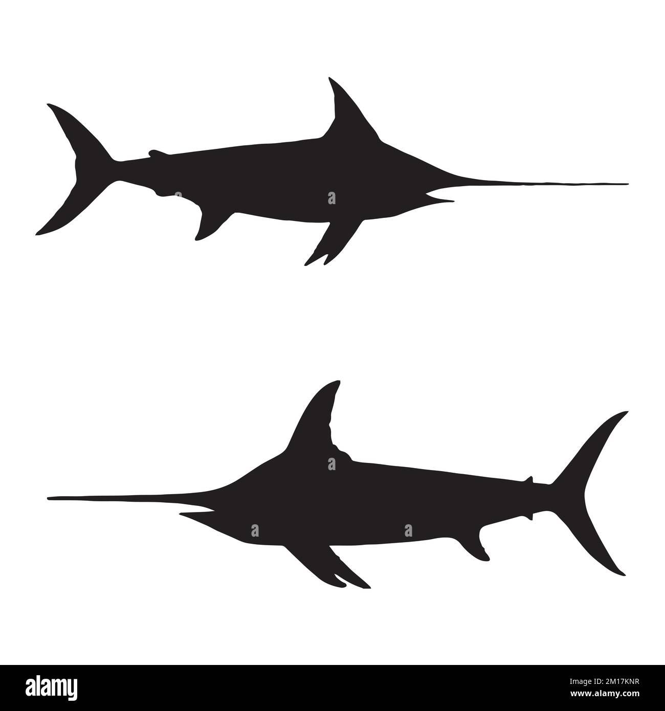 Vector Illustration of Swordfish Silhouette Stock Vector Image & Art ...