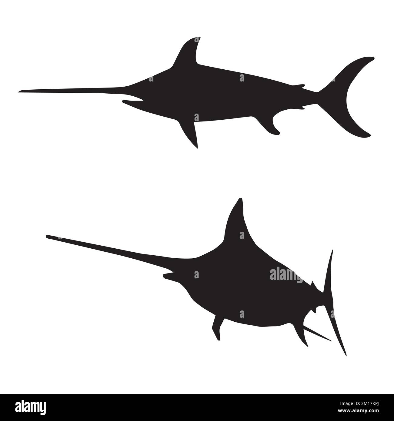 Vector Illustration of Swordfish Silhouette Stock Vector Image & Art ...