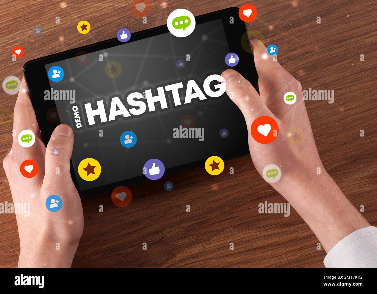 Close-up of a touchscreen, social media concept concept Stock Photo - Alamy