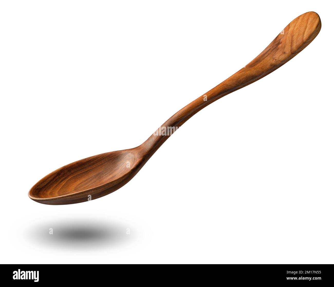 side view of wooden spoon isolated on white background Stock Photo - Alamy