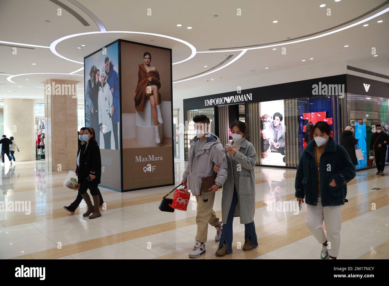 XI'AN, CHINA - DECEMBER 10, 2022 - People shop at a mall in Xi 'an ...