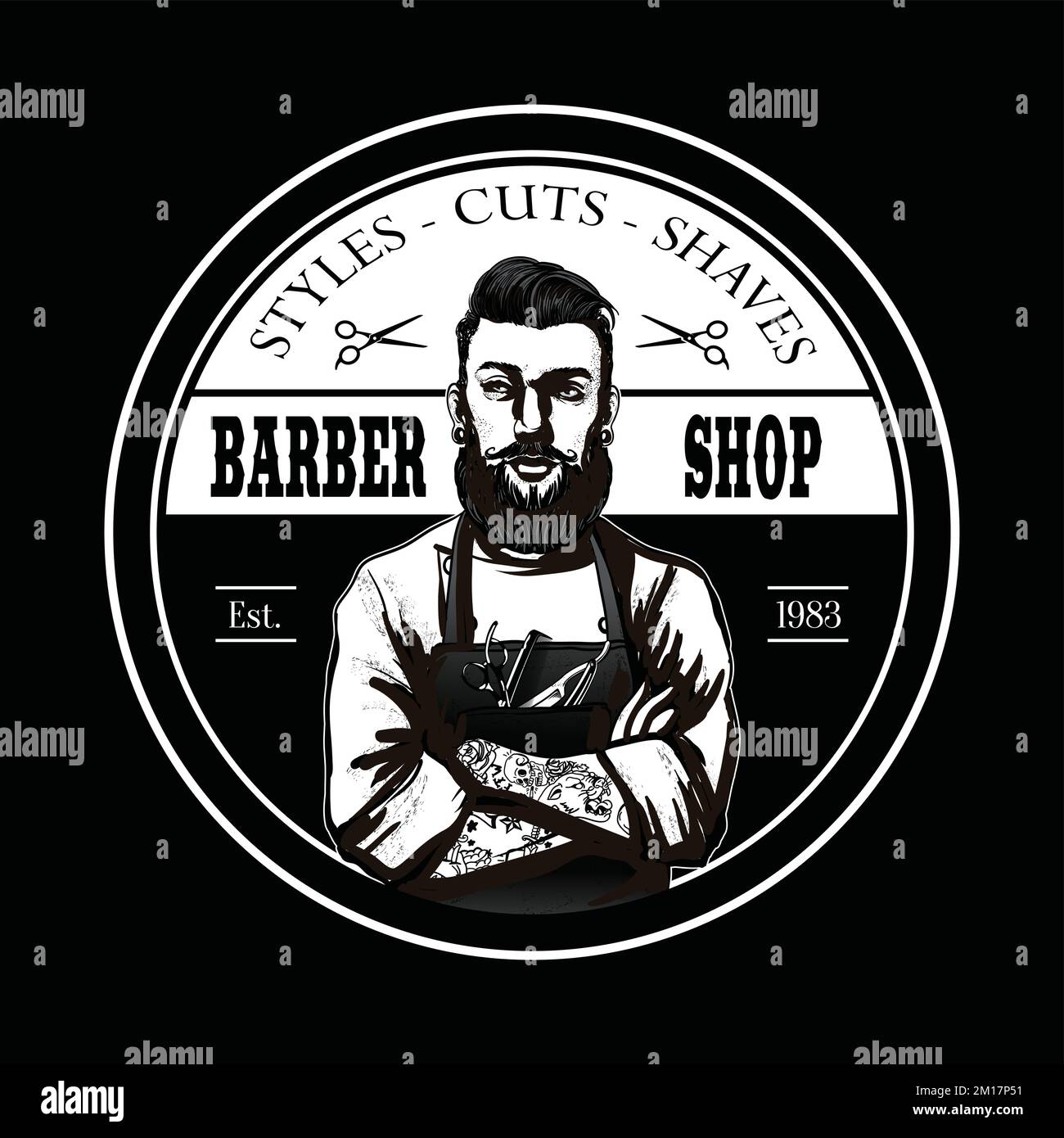 Saloon logo Stock Vector Images - Alamy