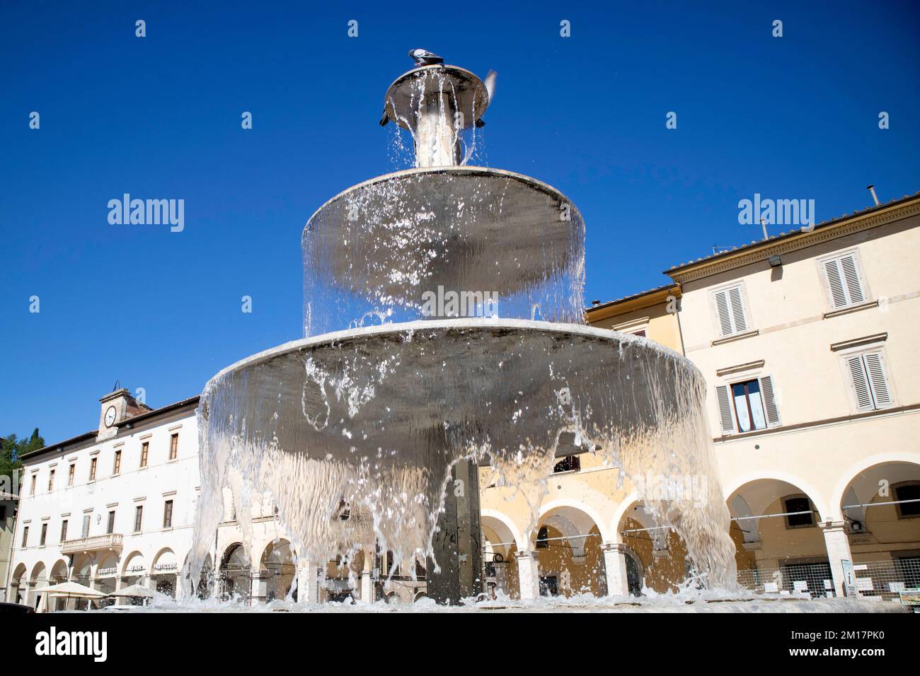 Photographic documentation of the public fountain in the square in ...