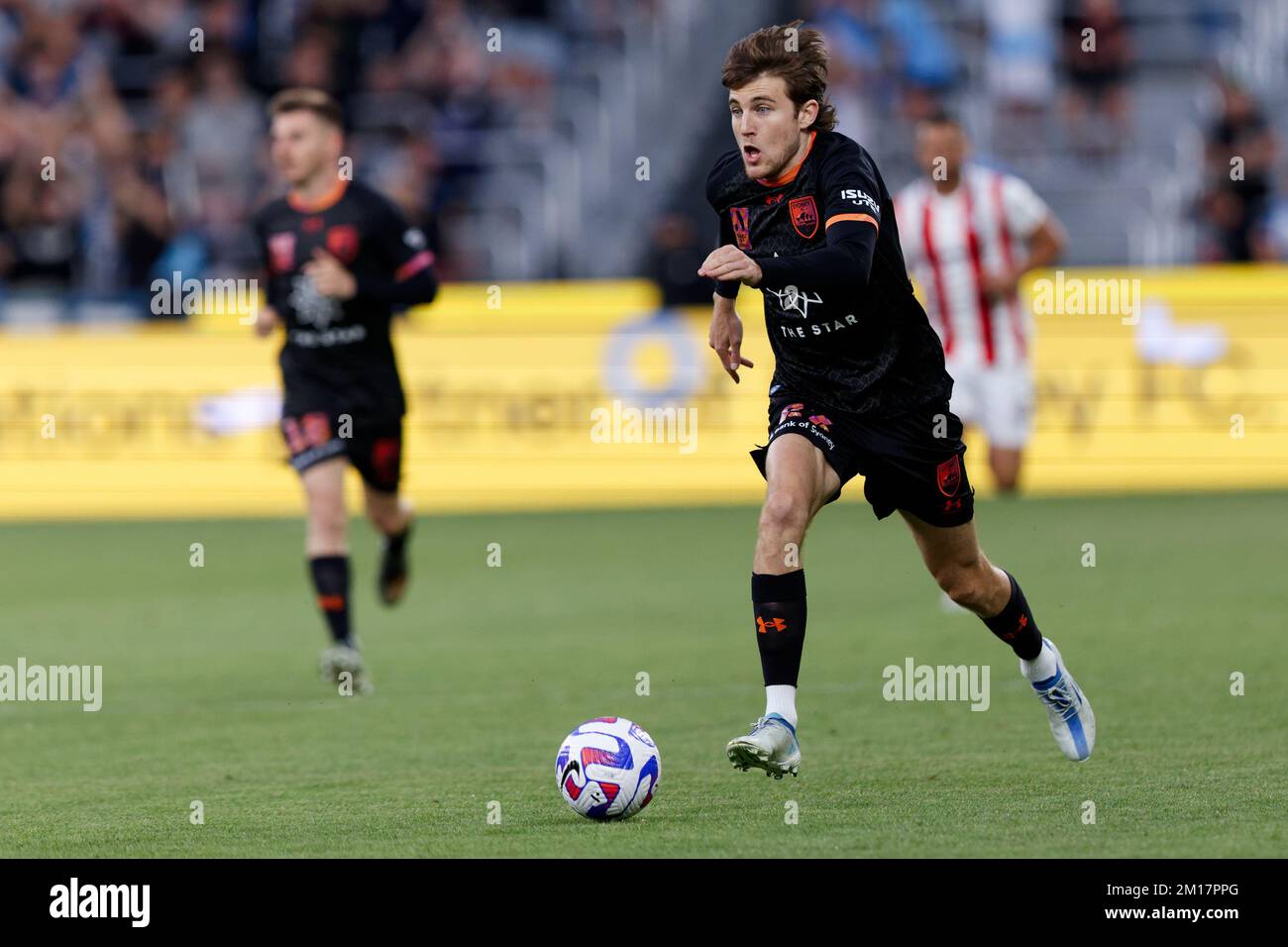 Sydney, Australia. 10th Dec, 2022. Max Burgess of Sydney FC controls ...