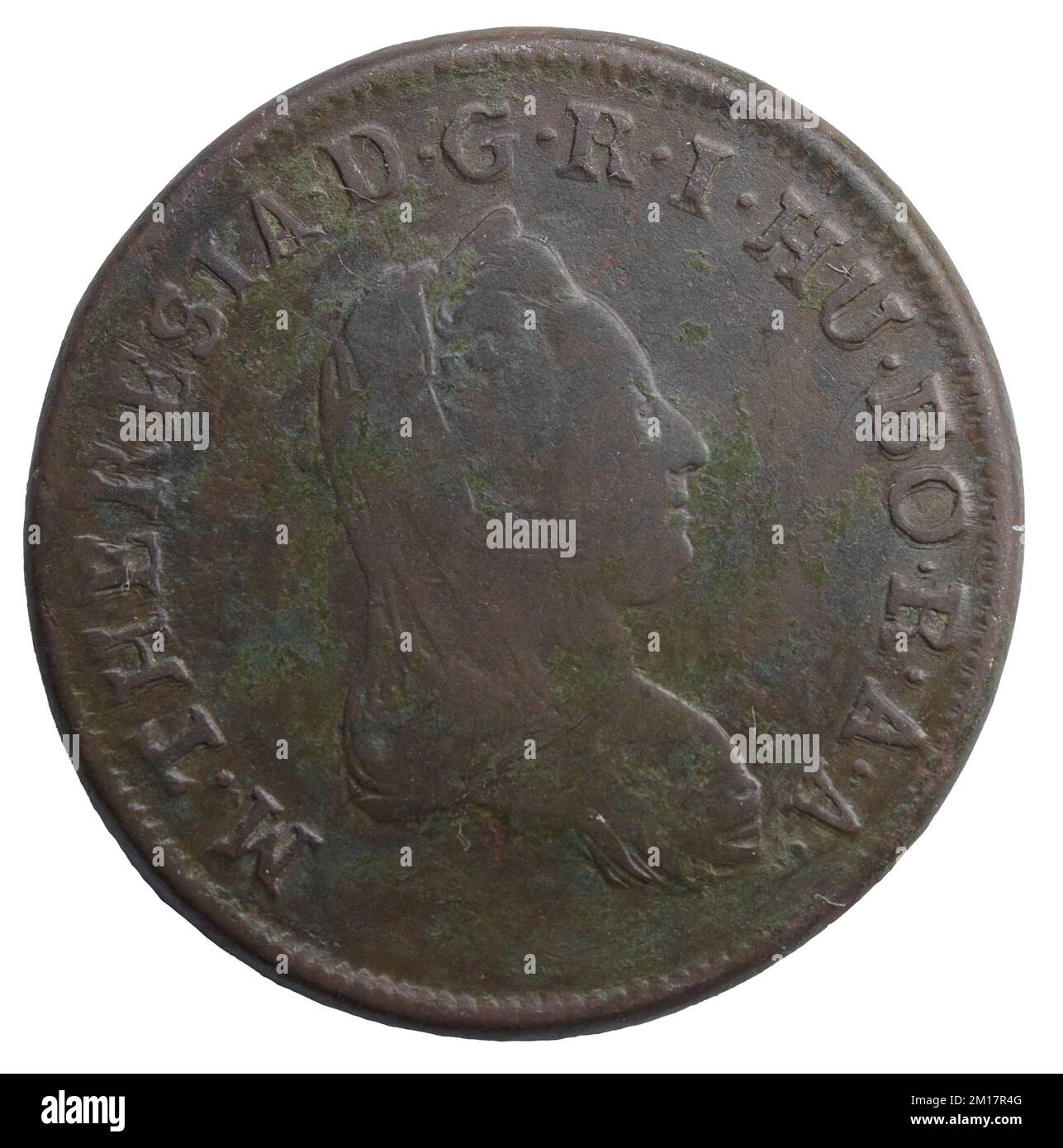 A kreutzer medieval silver coin used as currency in southern Germany ...