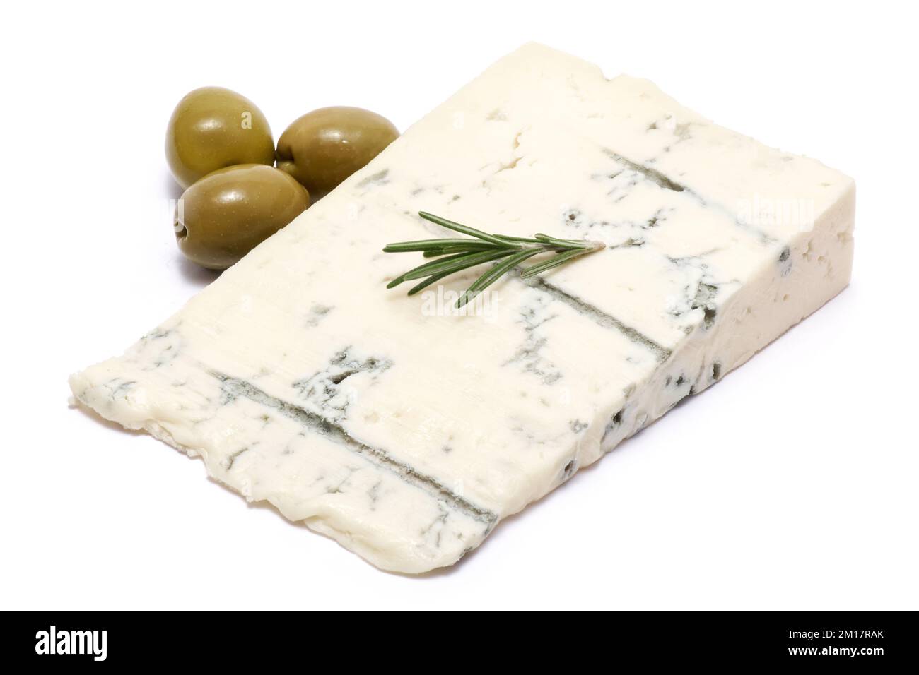 famous traditional italian Gorgonzola blue cheese isolated on white ...