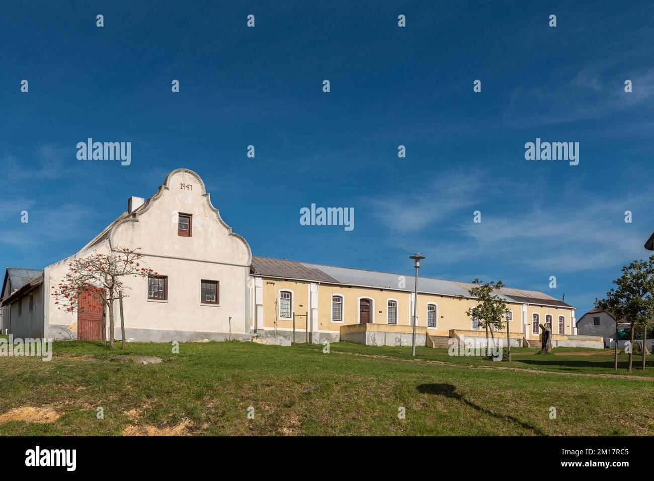 Elim, South Africa - Sep 21, 2022: A street scene, with an historic ...