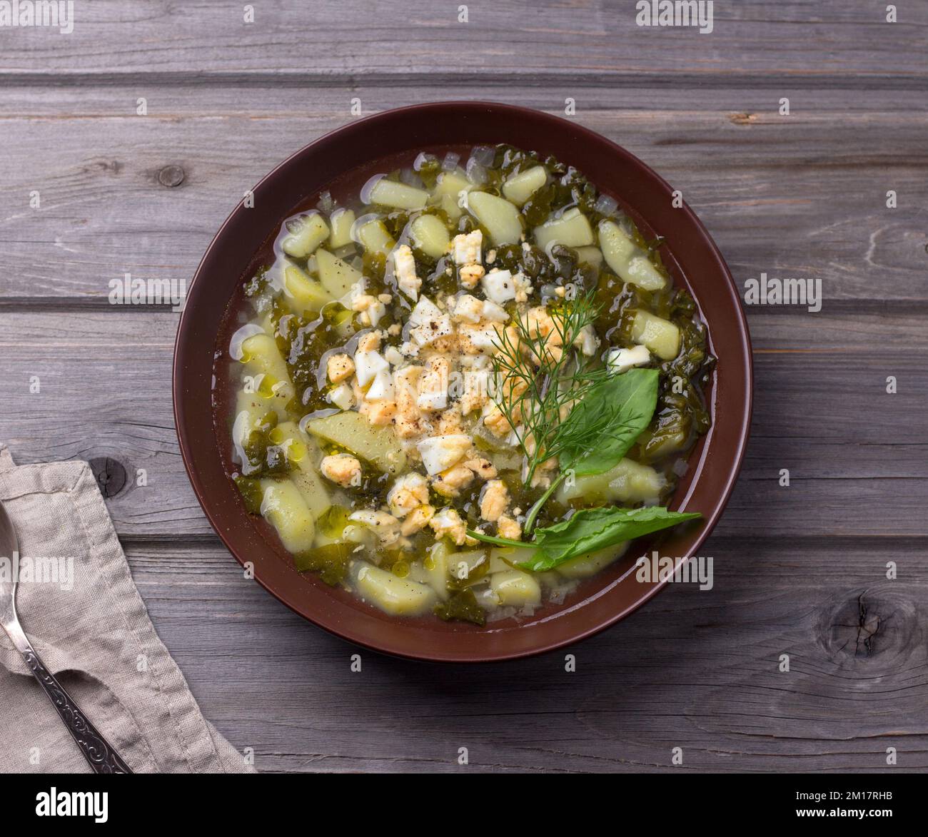 Sorrel soup potatoes egg hi-res stock photography and images - Alamy
