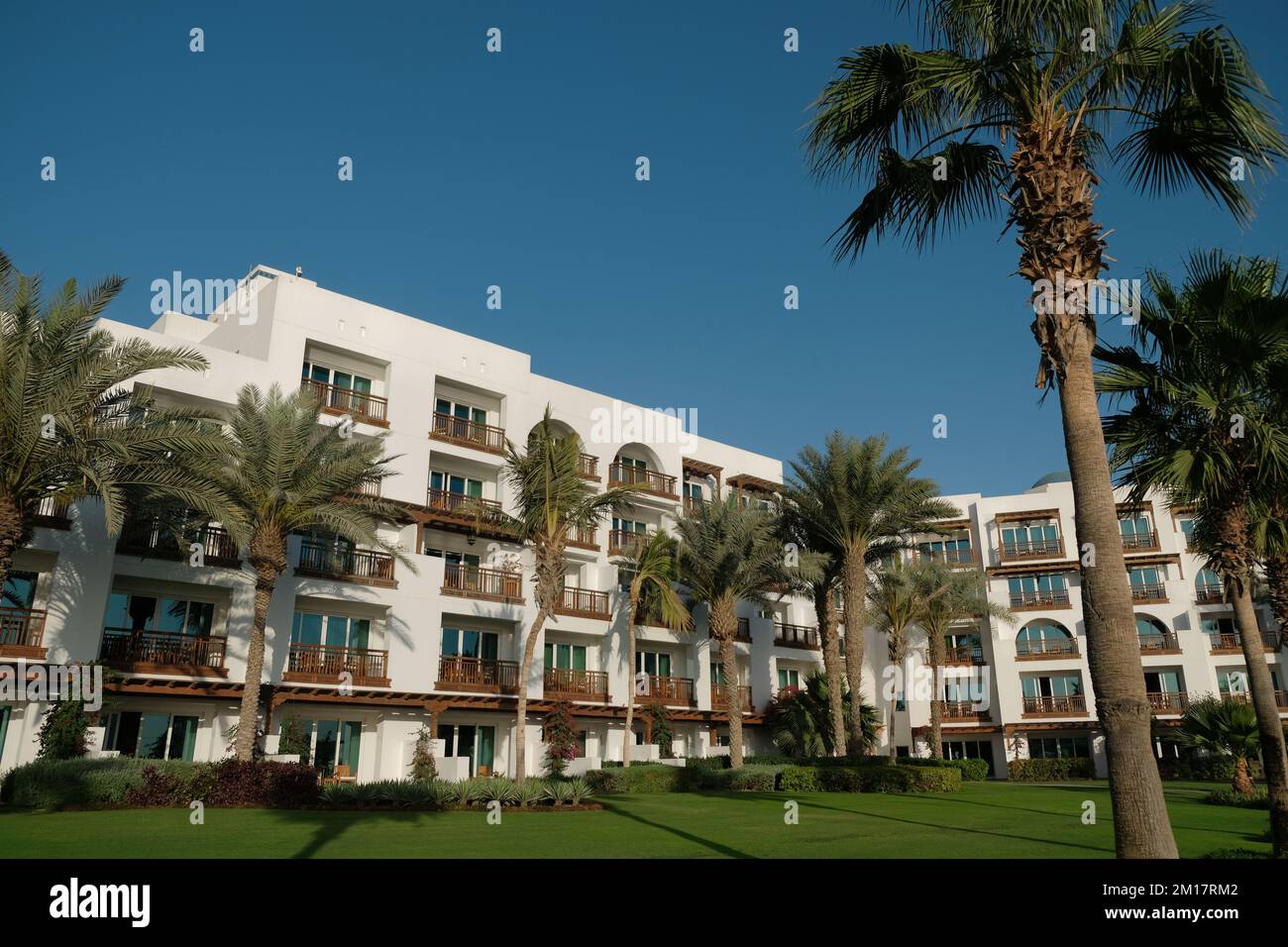 Park Hyatt in Dubai, United Arab Emirates. Exterior of luxury hotel on ...