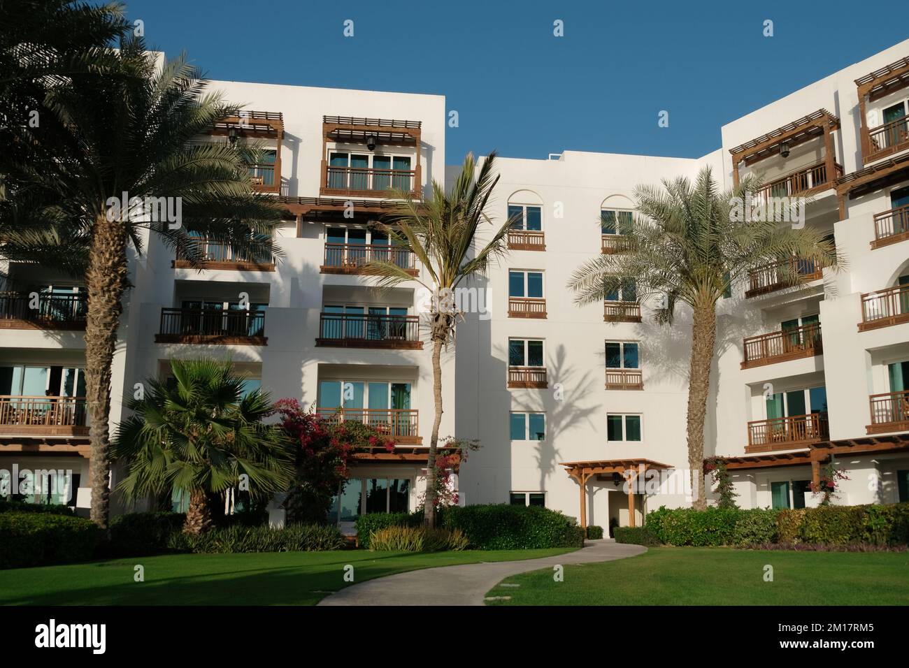 Park Hyatt in Dubai, United Arab Emirates. Exterior of luxury hotel on ...