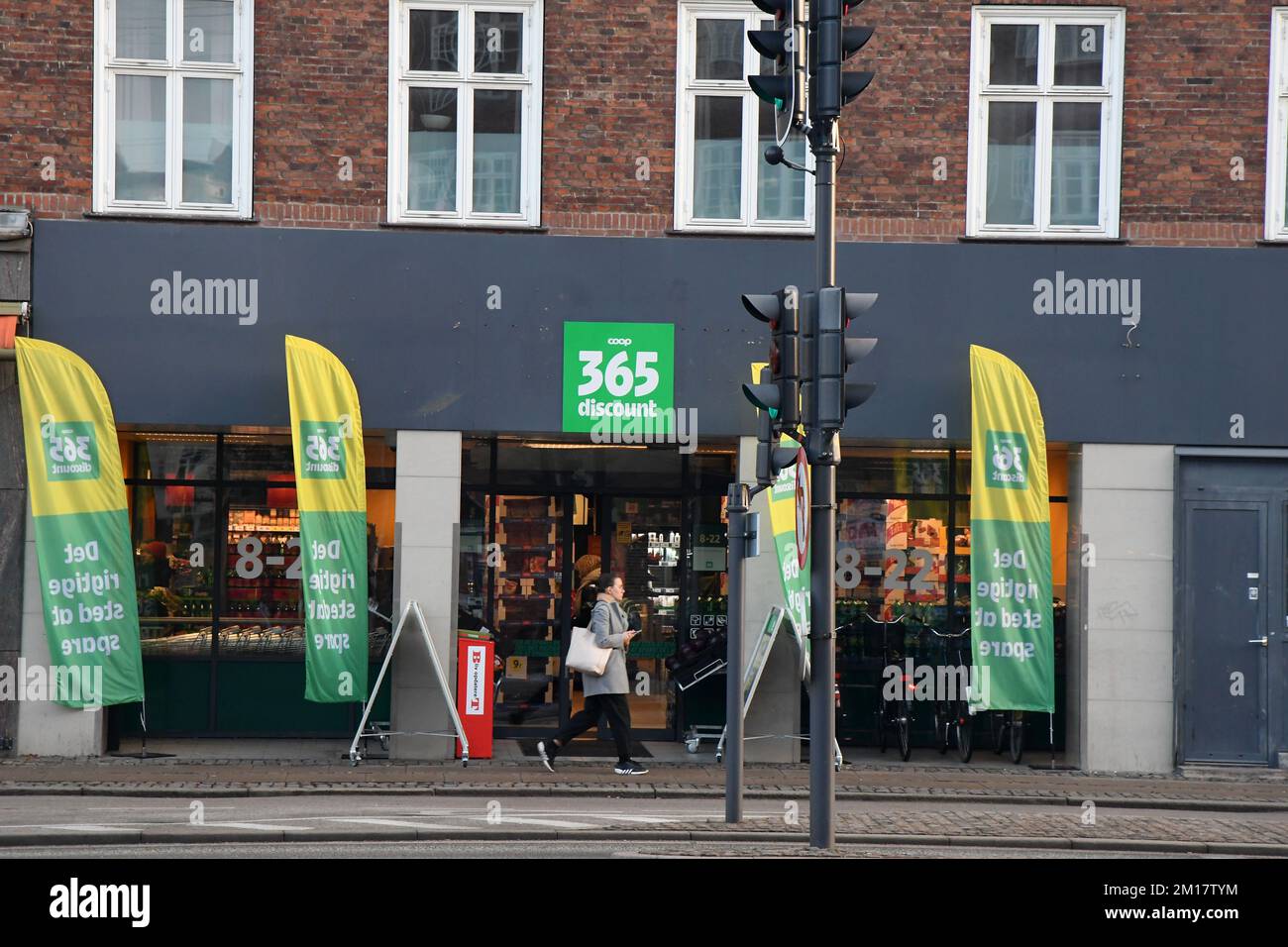 Copenhagen/Denmark/10 December 2022/Coop 365 disocunt grocery store in ...