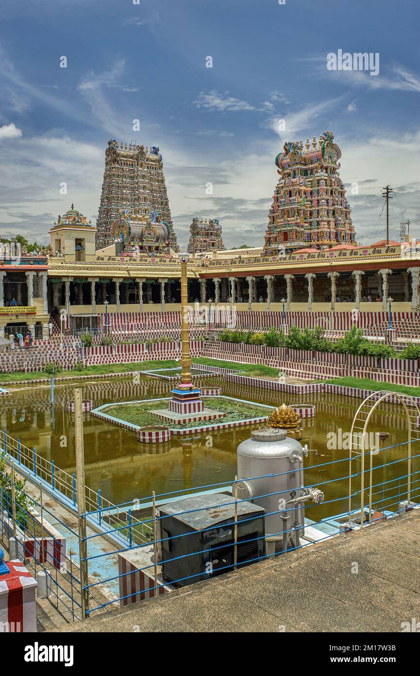 24 Aug 2009 Golden lotus tank and gopurams Meenakshi Amman Temple is a ...