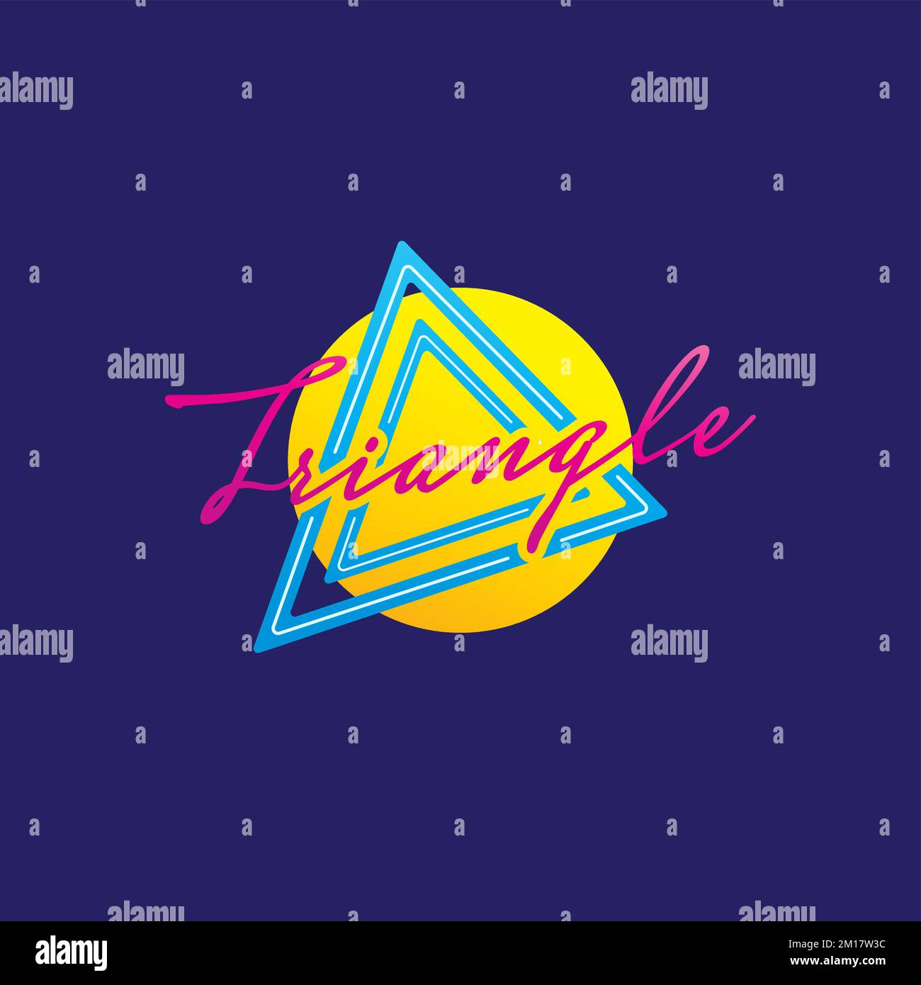 Retro Concept Triangle Logo Design Stock Vector Image & Art - Alamy