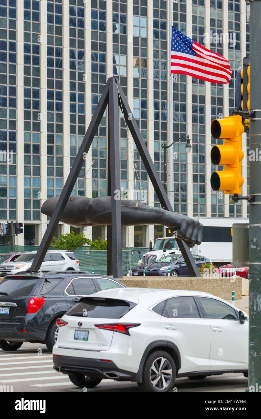 The Monument to Joe Louis, also known simply as 'The Fist', is a ...