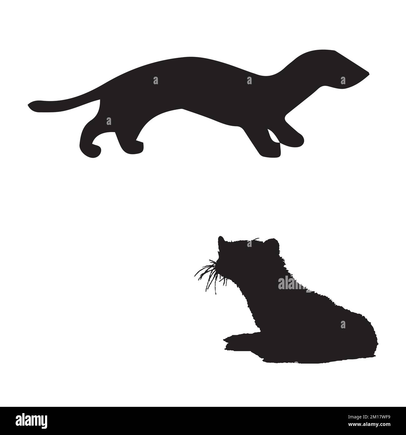 Vector Illustration of Weasel Silhouette Stock Vector Image & Art - Alamy