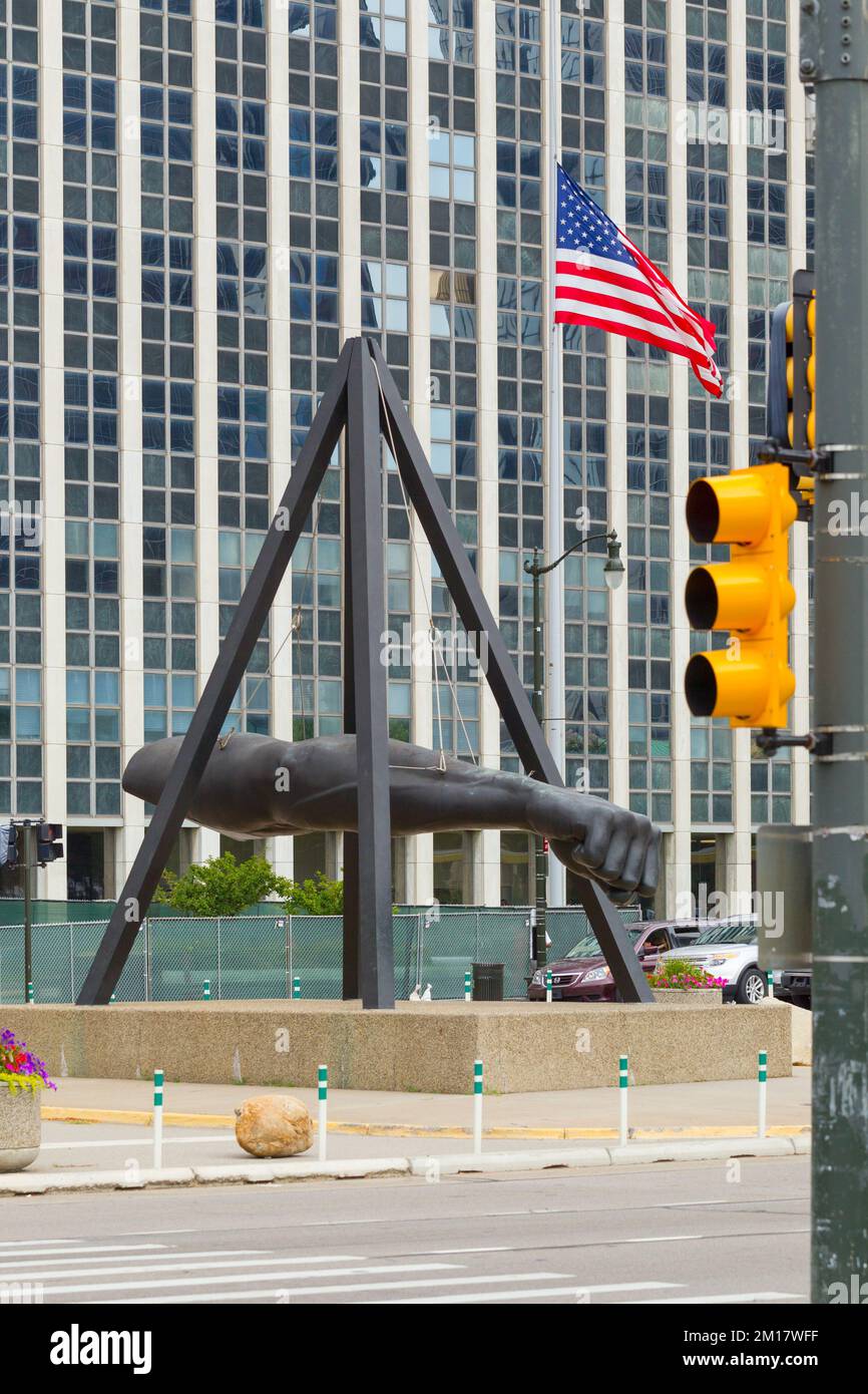 The Monument to Joe Louis, also known simply as 'The Fist', is a ...