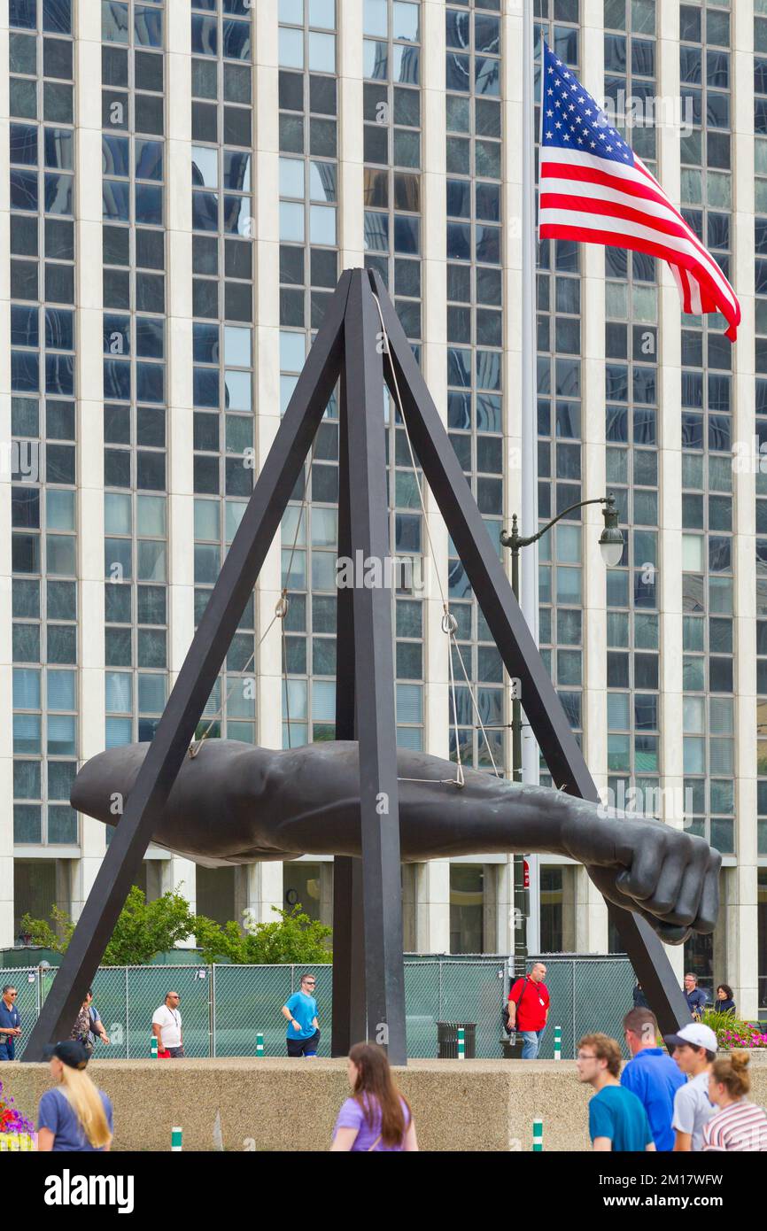 The Monument to Joe Louis, also known simply as 'The Fist', is a ...