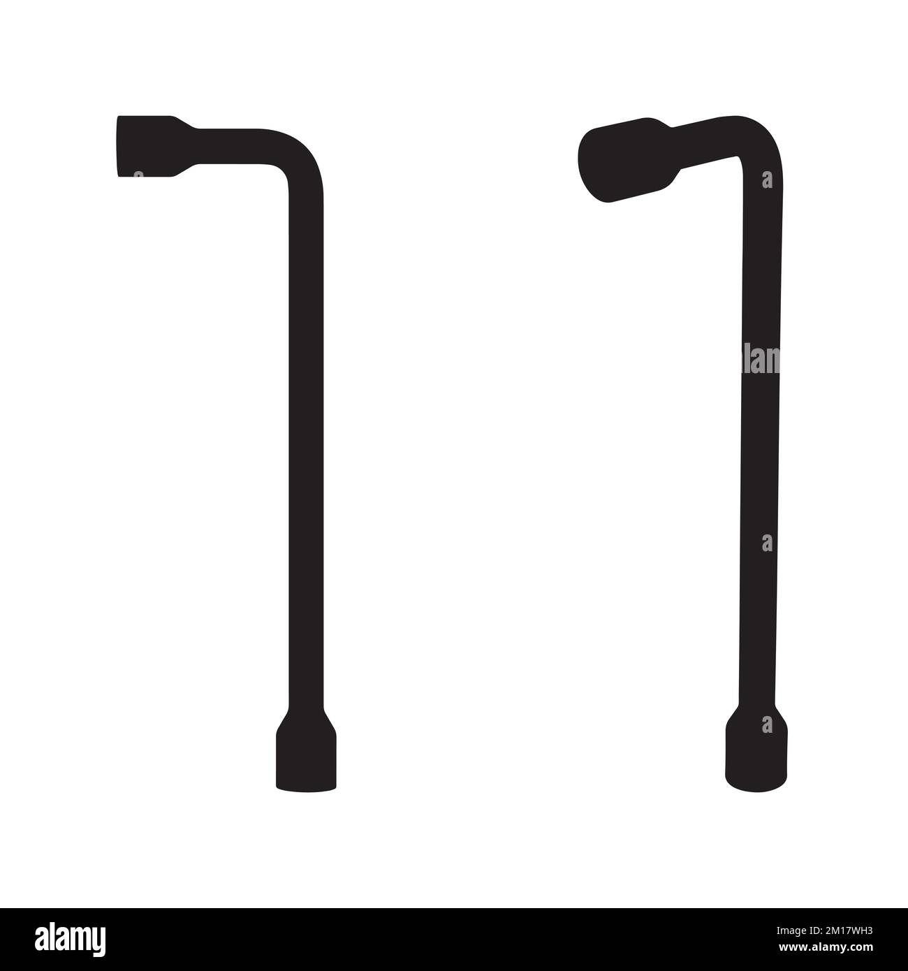 Vector Illustration of Wheel Wrench Art Silhouette Stock Vector Image ...