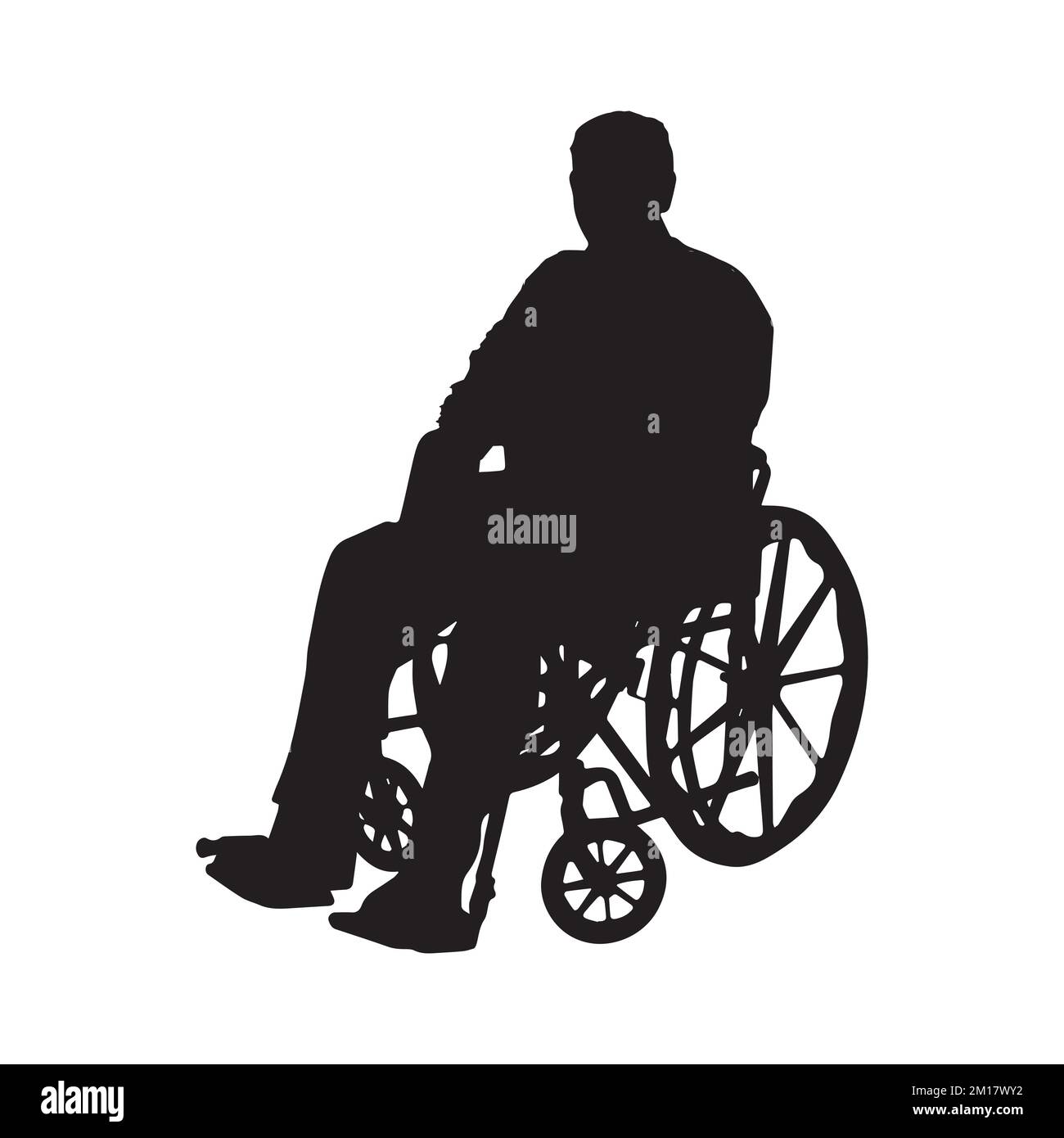 Vector Illustration of Person in Wheelchair Stock Vector Image & Art ...