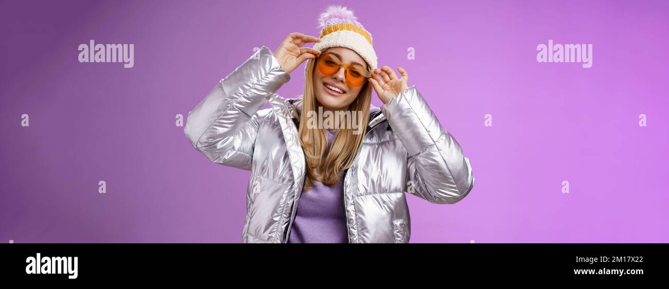 Stylish sassy daring blond european girl acting cool wear stylish ...