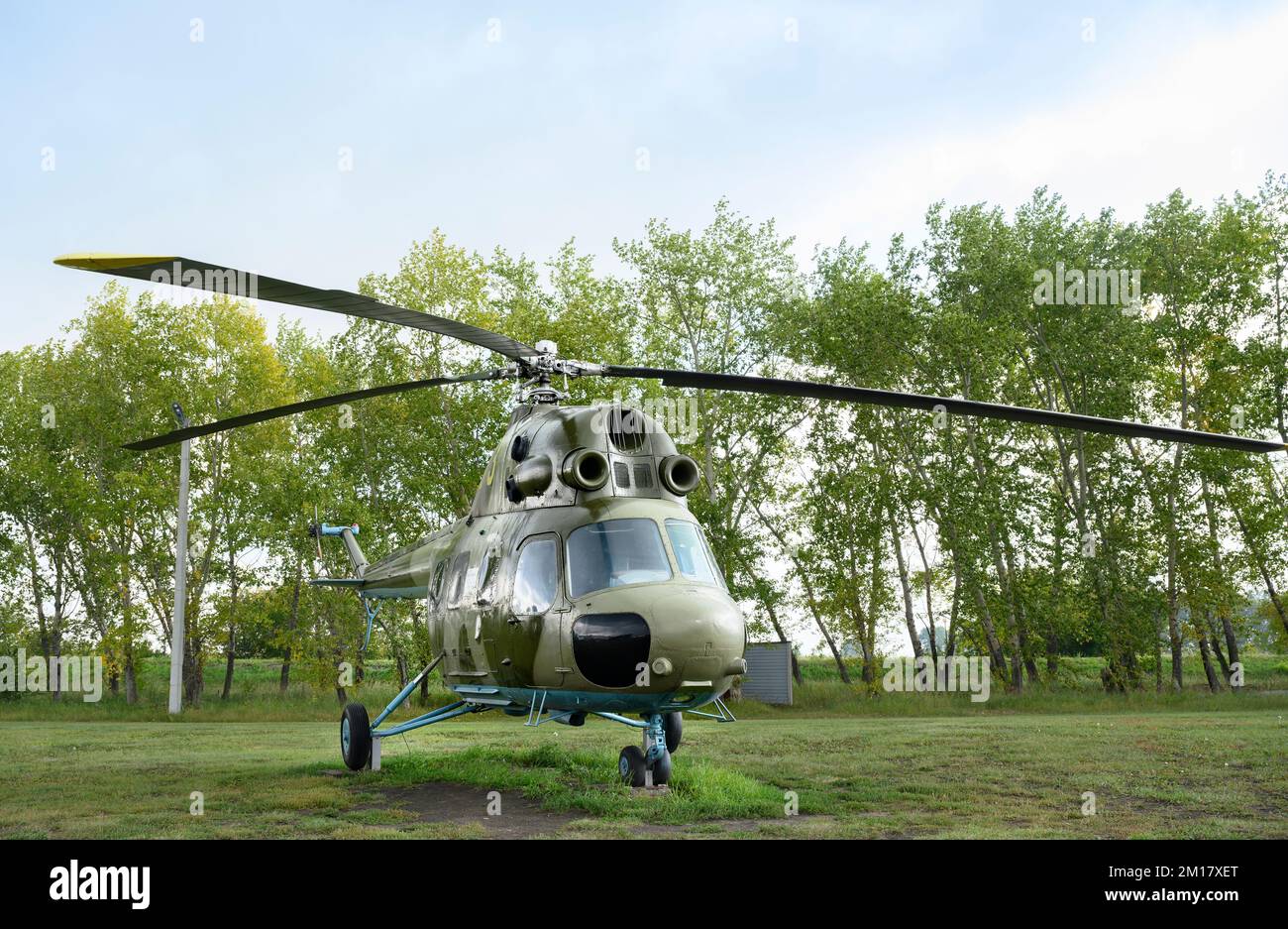 Light transport military helicopter of the Russian Army Stock Photo - Alamy