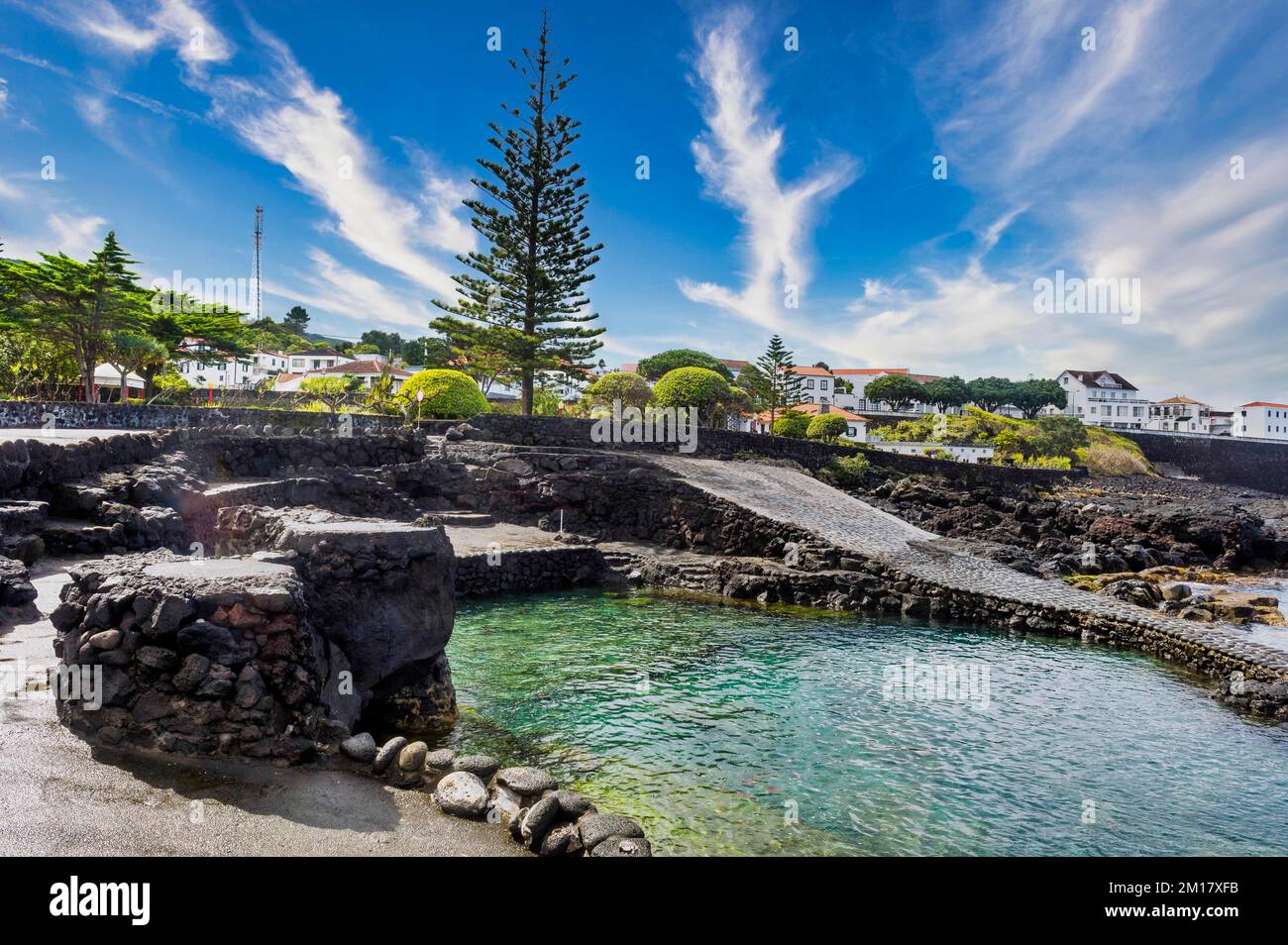 Natural pools in Cais do Pico, Island of Pico, Azores, Portugal, Europe ...