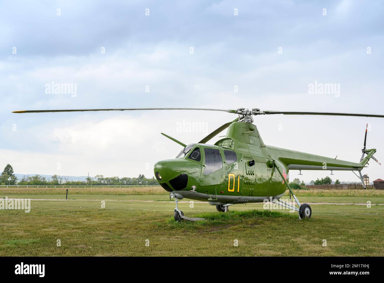 Light transport military helicopter of the Russian Army Stock Photo - Alamy