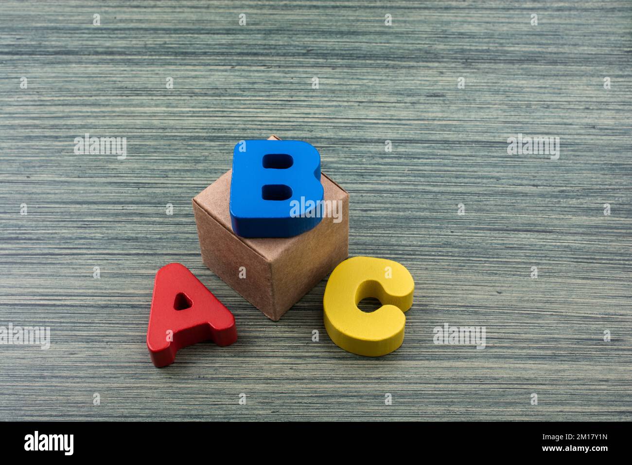 Colorful ABC Letters of Alphabet made of wood Stock Photo - Alamy