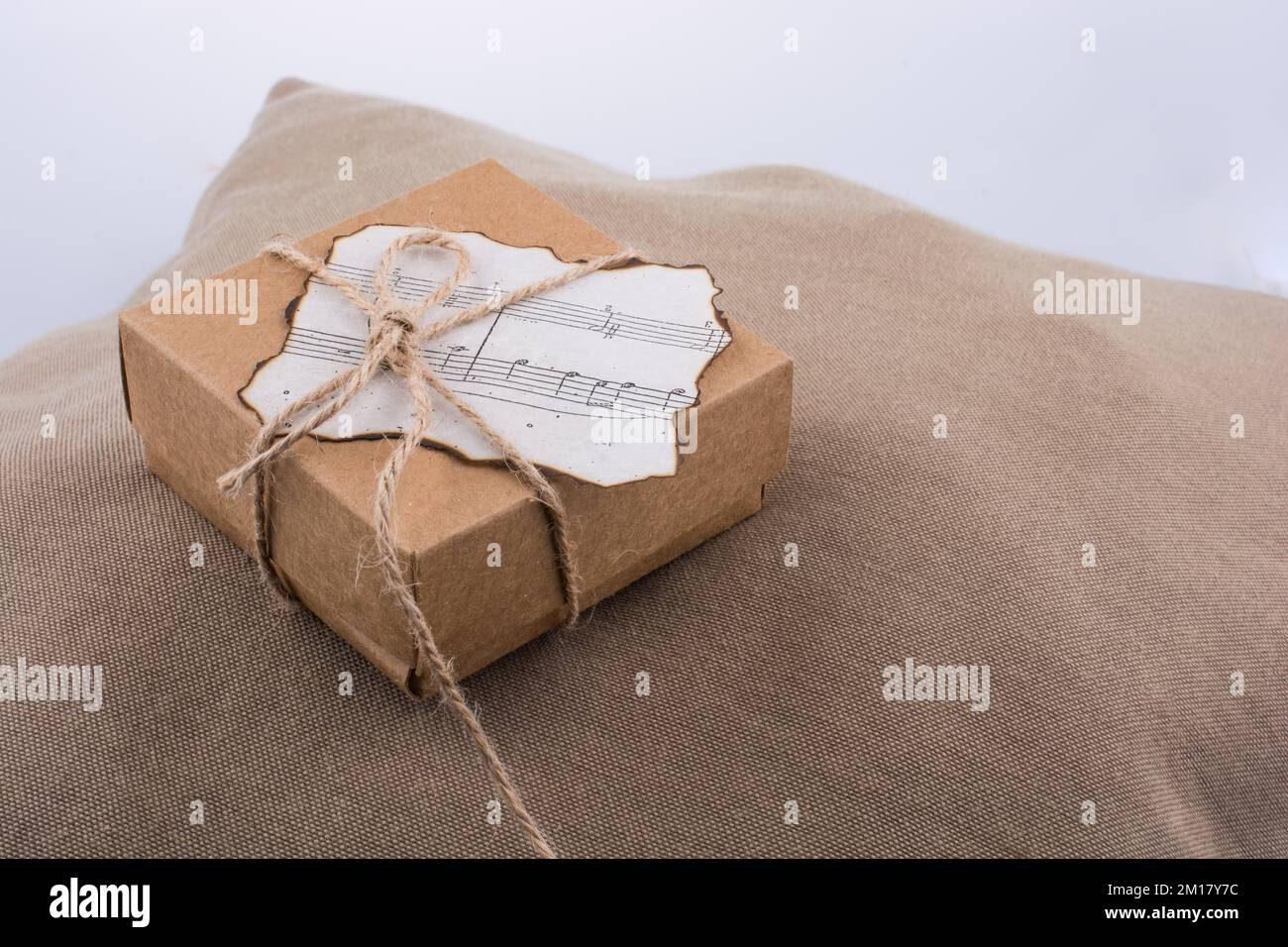 Musical notes on a burnt paper on a brown background Stock Photo - Alamy