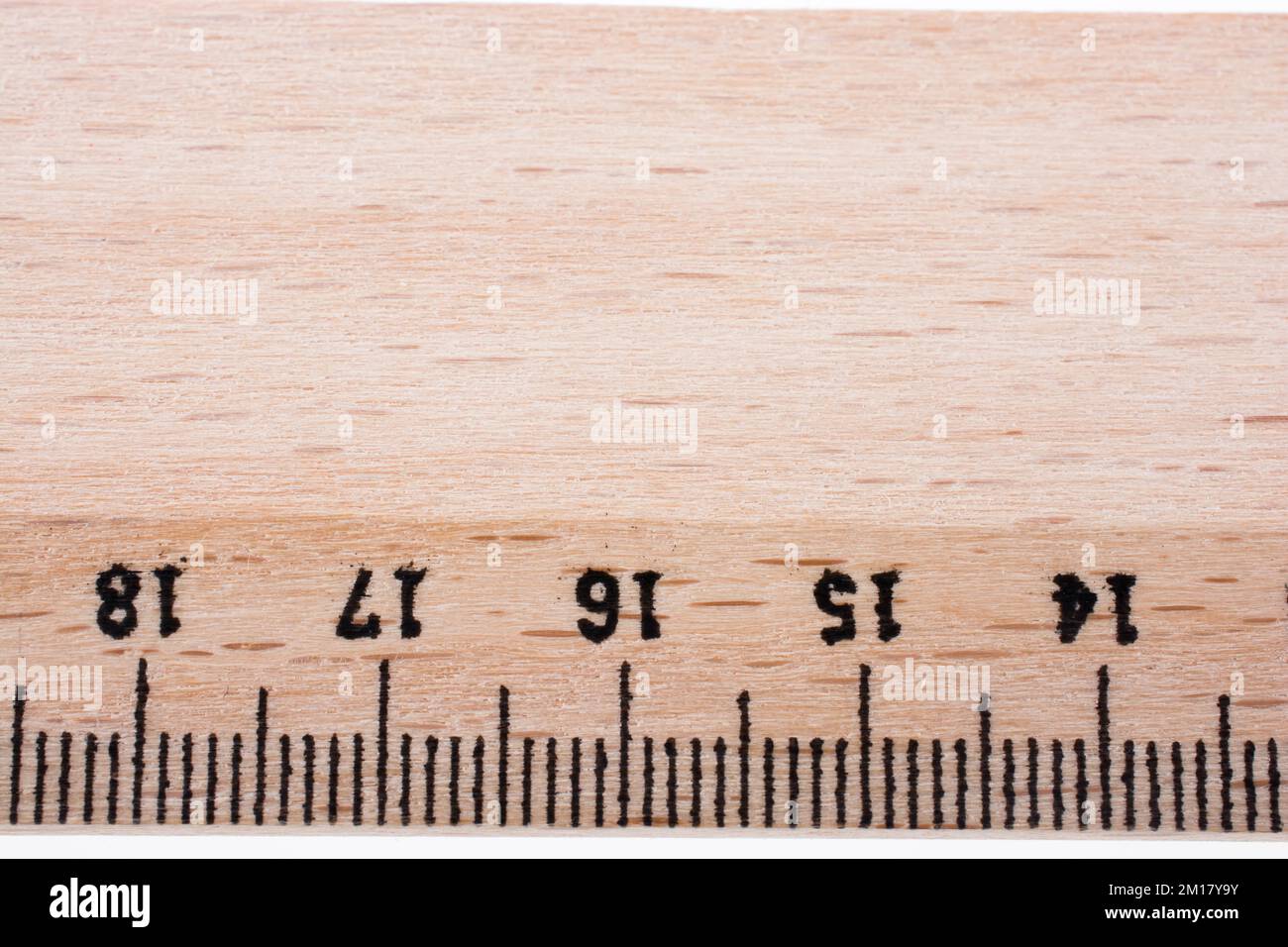Part of a ruler on white background Stock Photo - Alamy