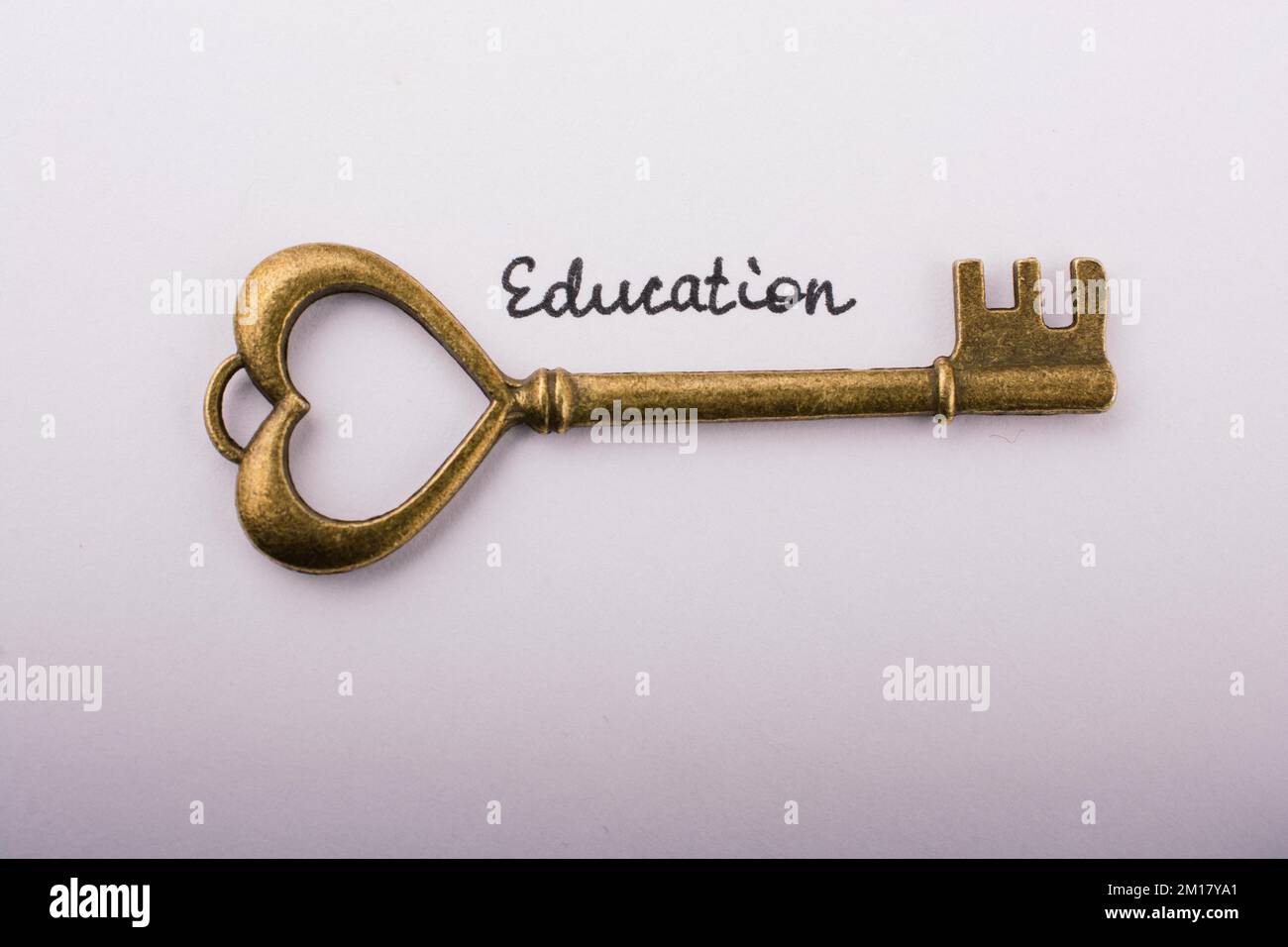 Education wording beside a retro style key as education concpt Stock ...