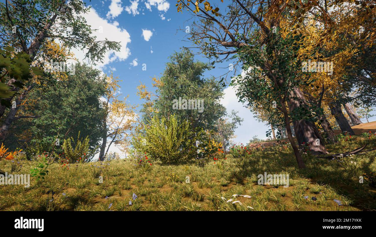 3D Render Background to ecology and sustainable development ...