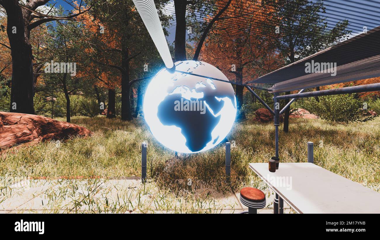 3D Render Background to ecology and sustainable development ...