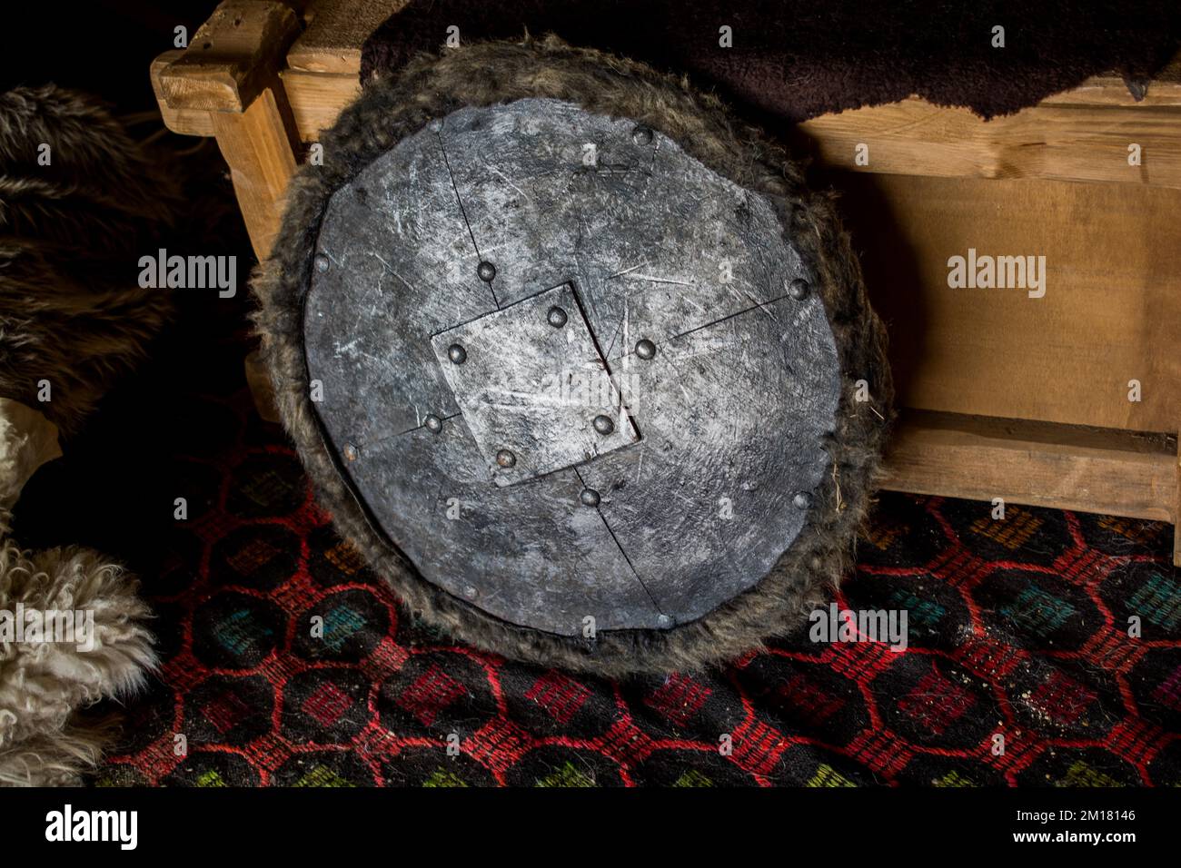 Antique shields from Ottoman times in the view Stock Photo - Alamy