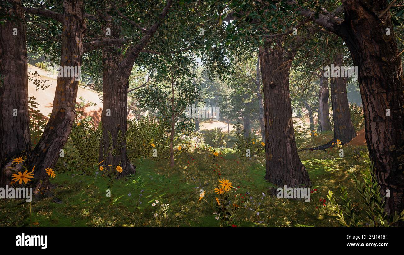 3D Render Background to ecology and sustainable development ...