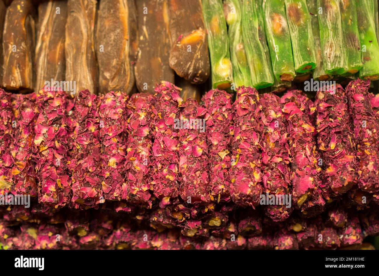 Load of traditional turkish delight lokum candy Stock Photo - Alamy