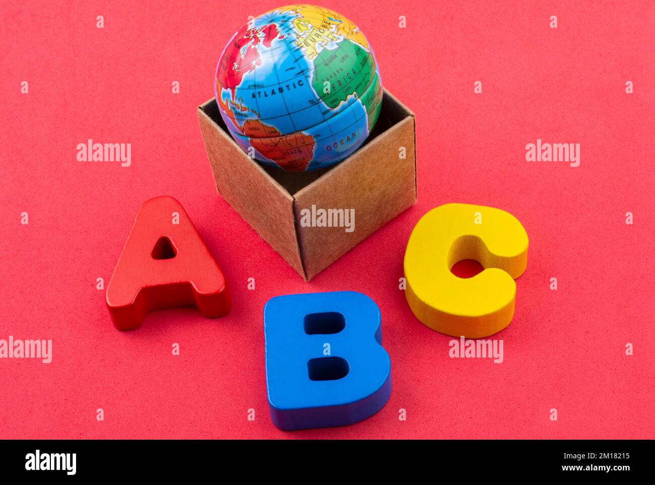 Colorful ABC Letters of Alphabet made of wood Stock Photo - Alamy