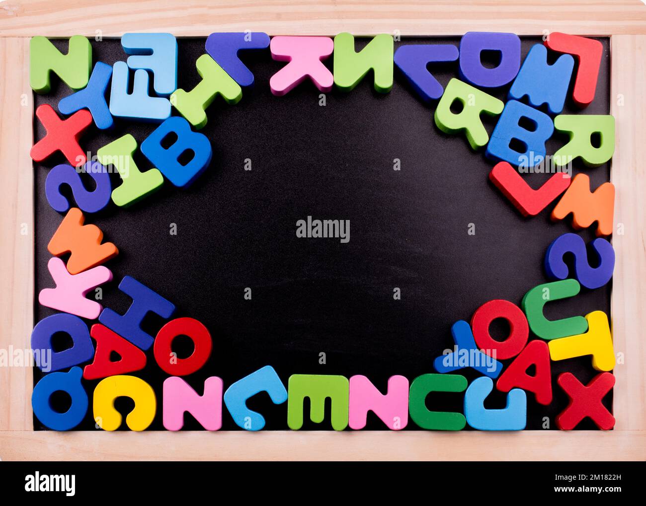 Colorful Letters of Alphabet made of wood Stock Photo - Alamy