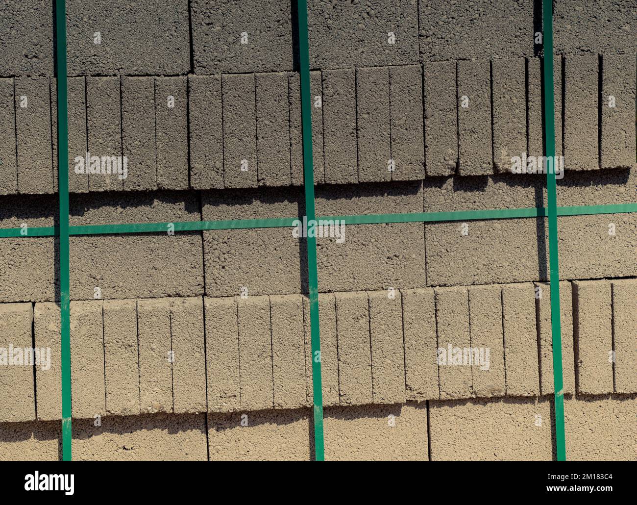 Pallets with concrete decorative pavement tile stones Stock Photo - Alamy