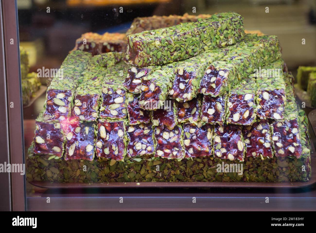 Load of traditional turkish delight rahat lokum Stock Photo - Alamy