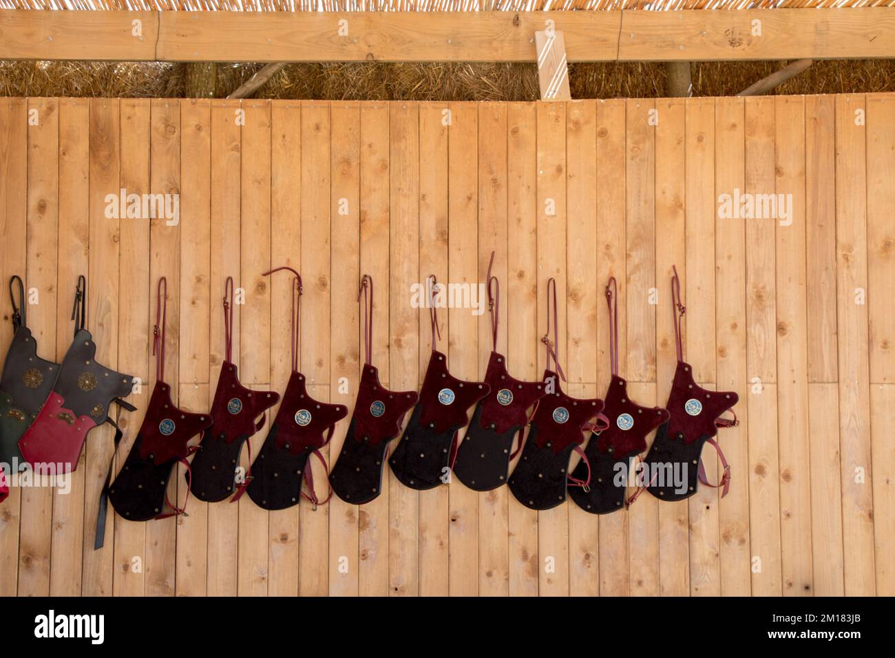Leather quiver for holding set of arrows inside Stock Photo - Alamy