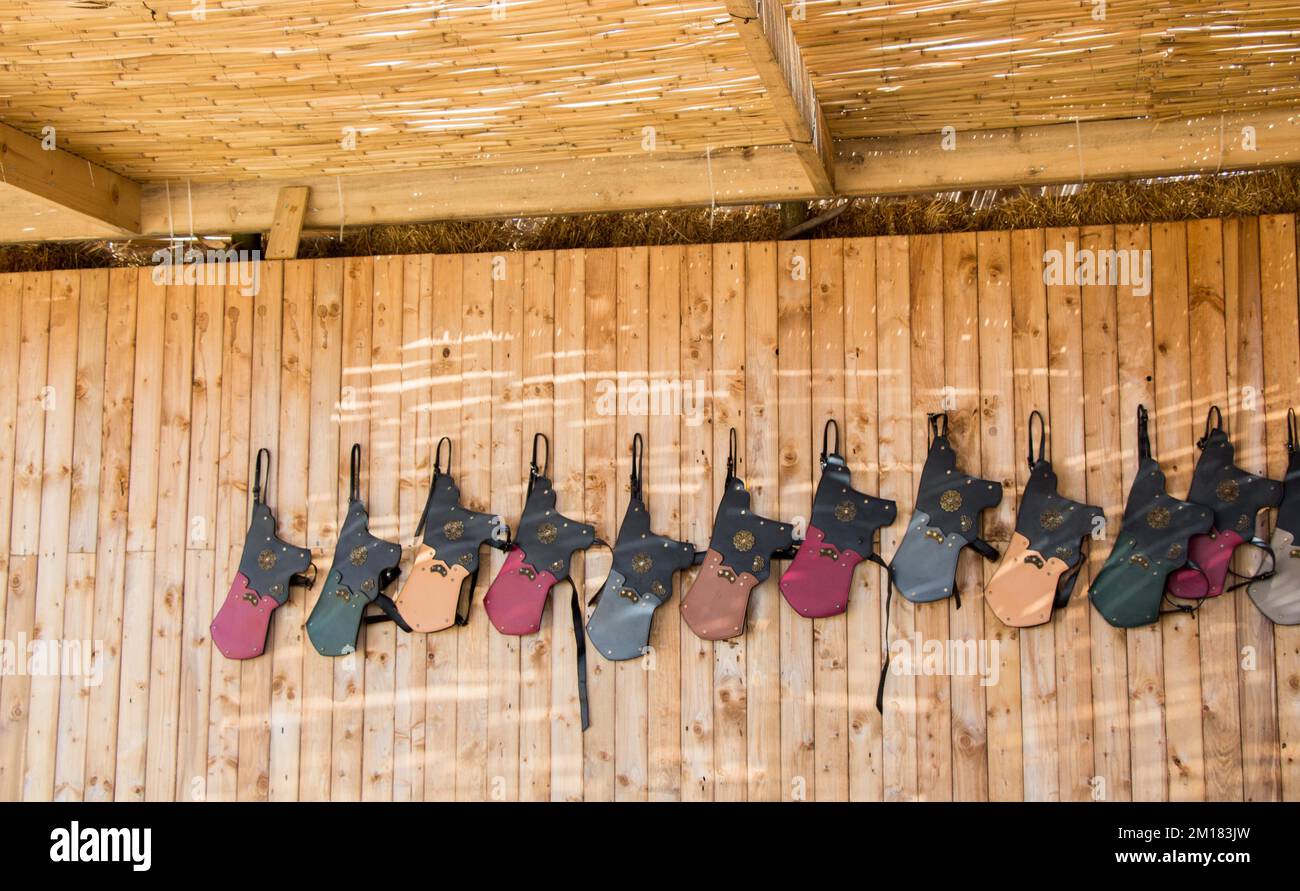 Leather quiver for holding set of arrows inside Stock Photo - Alamy
